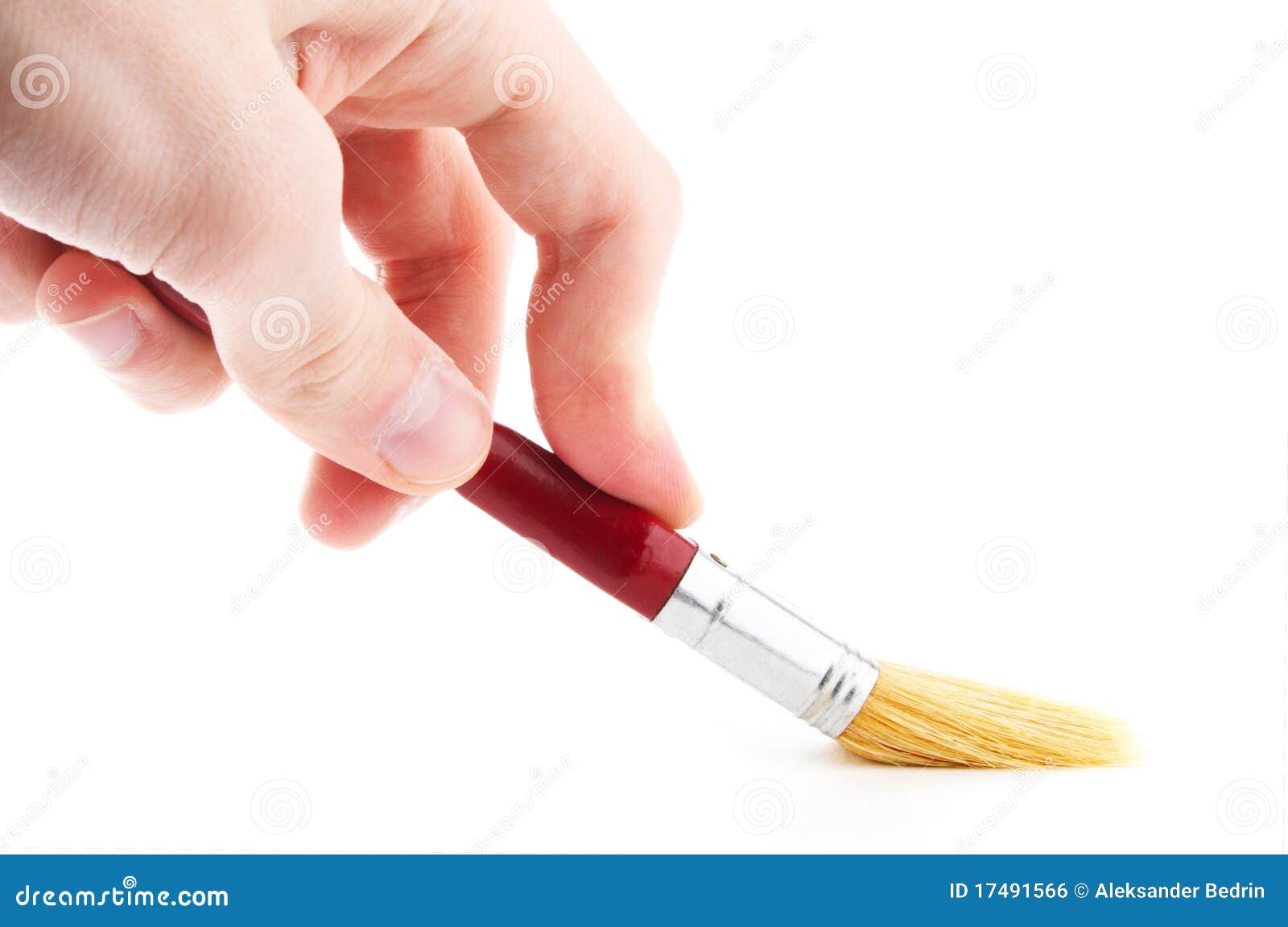 Hand hold brush. Painter stock photo. Image of paintbrush - 17491566