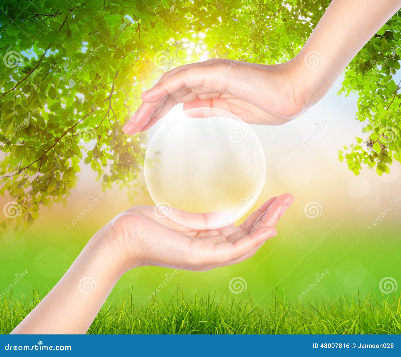 Hand hold Bubbles stock photo. Image of light, bubbles - 48007816