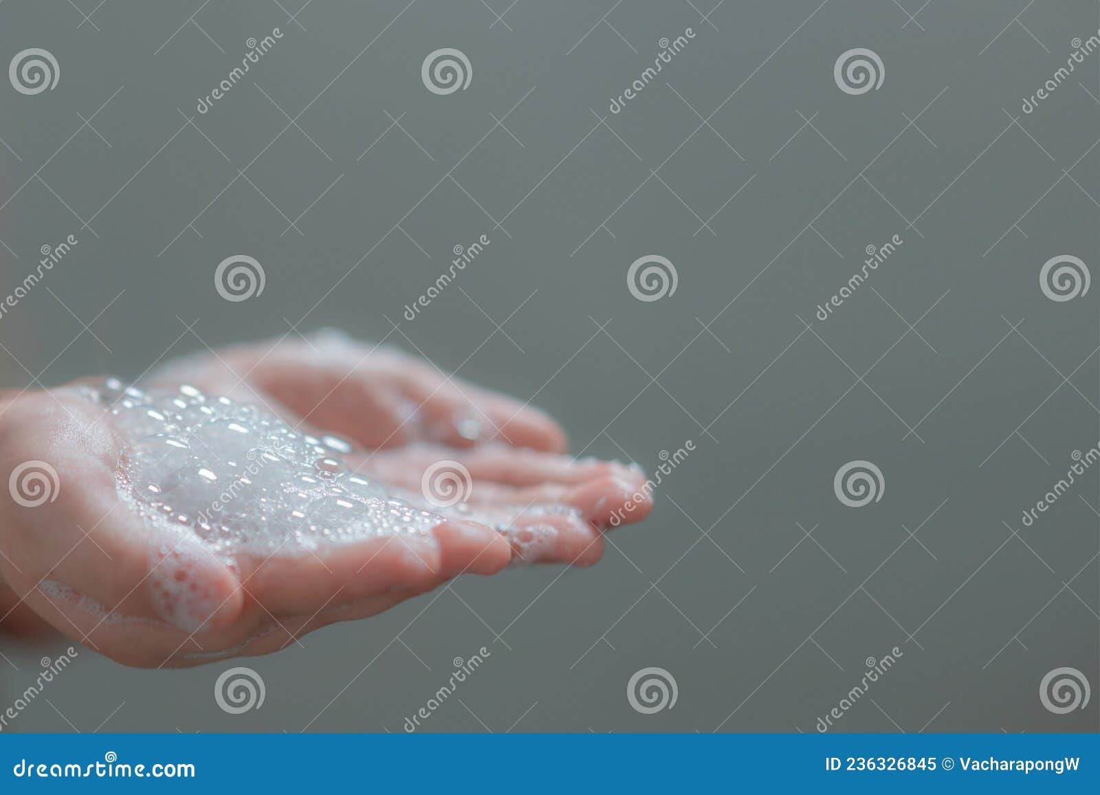 Hand Hold Bubbles in Palm with Light Stock Image - Image of prevention ...