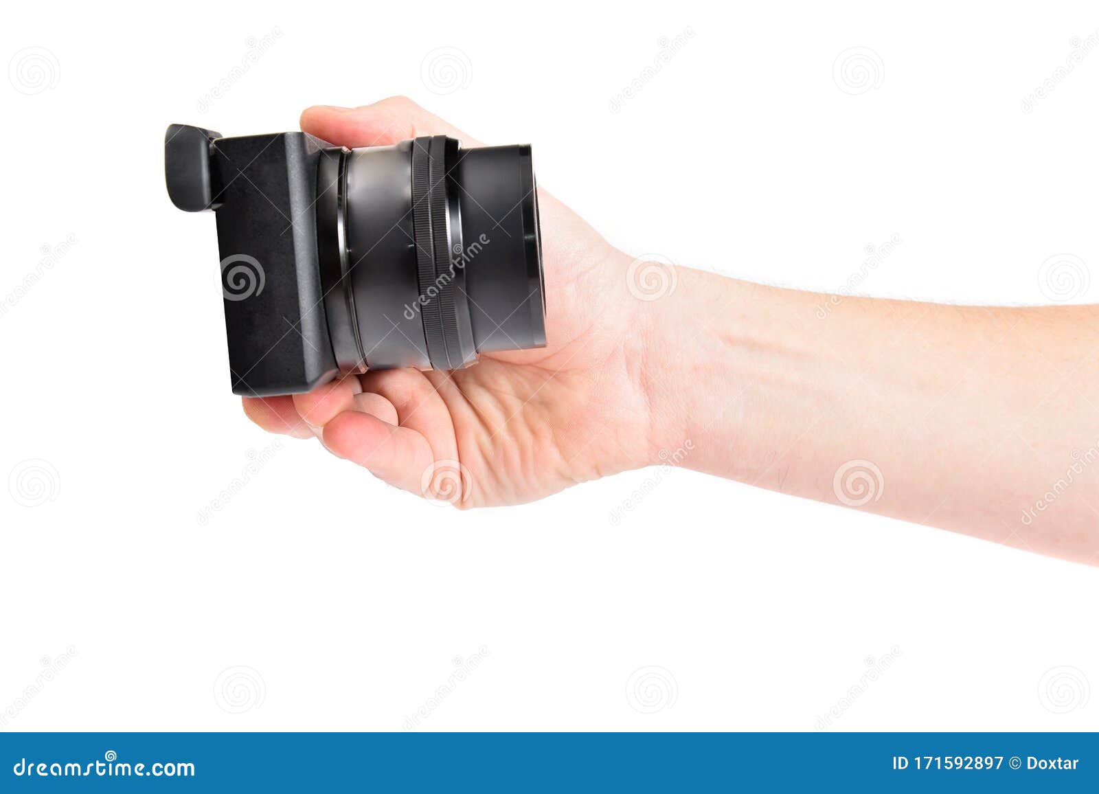 Hand Hold the Camera and Take the Selfie Photo Stock Image - Image of ...