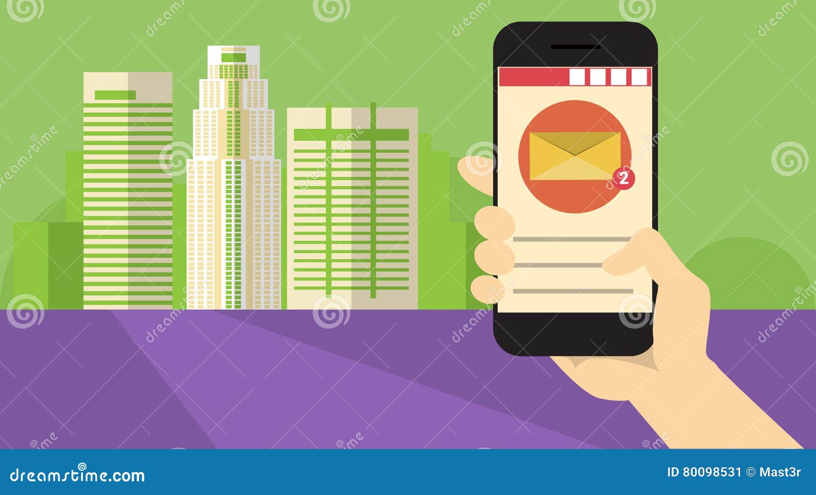 Hand Hold Cell Smart Phone Application Online Message Chat Network ...