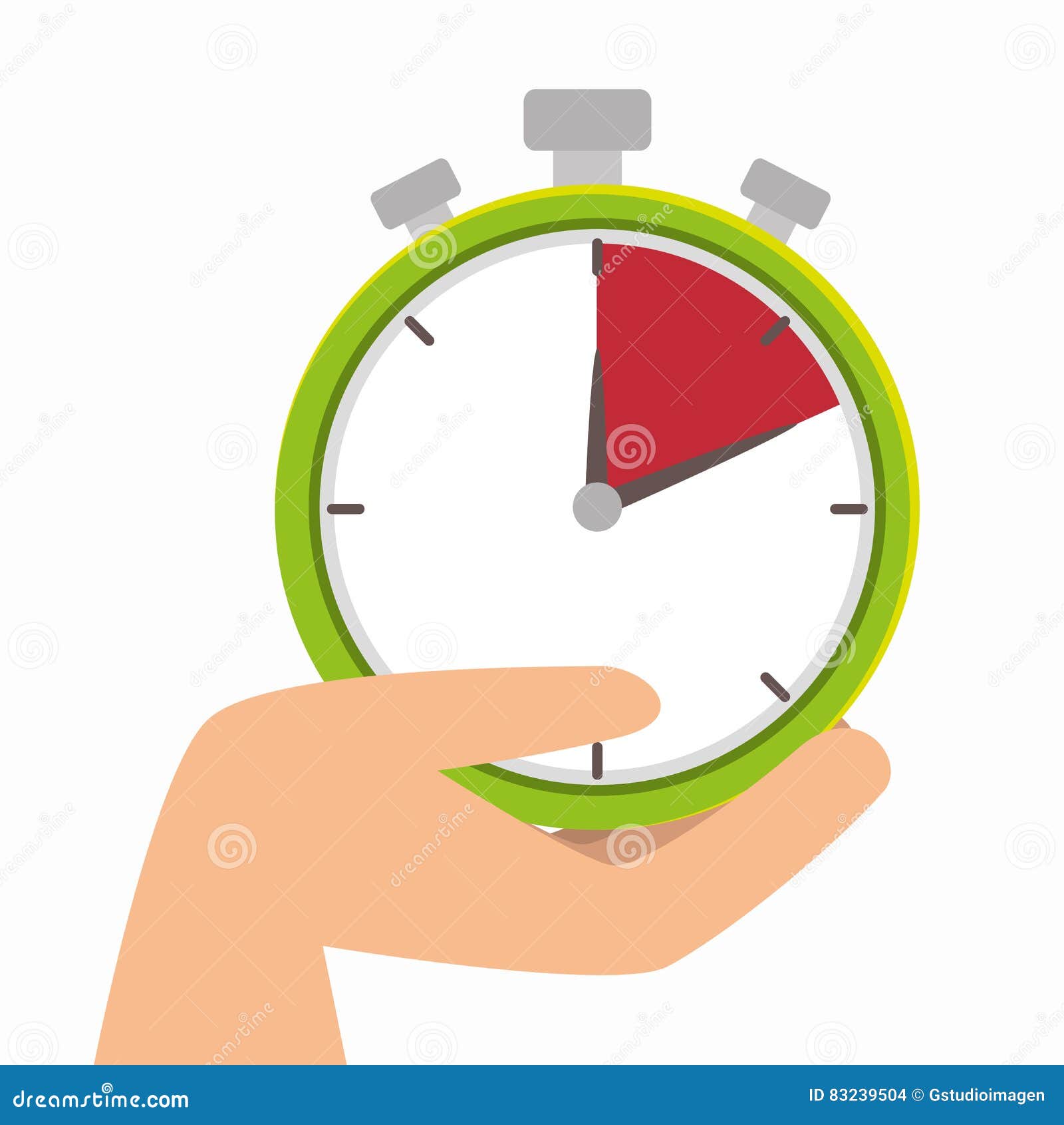 Hand Hold Chronometer Watch Delivery Icon Stock Illustration ...