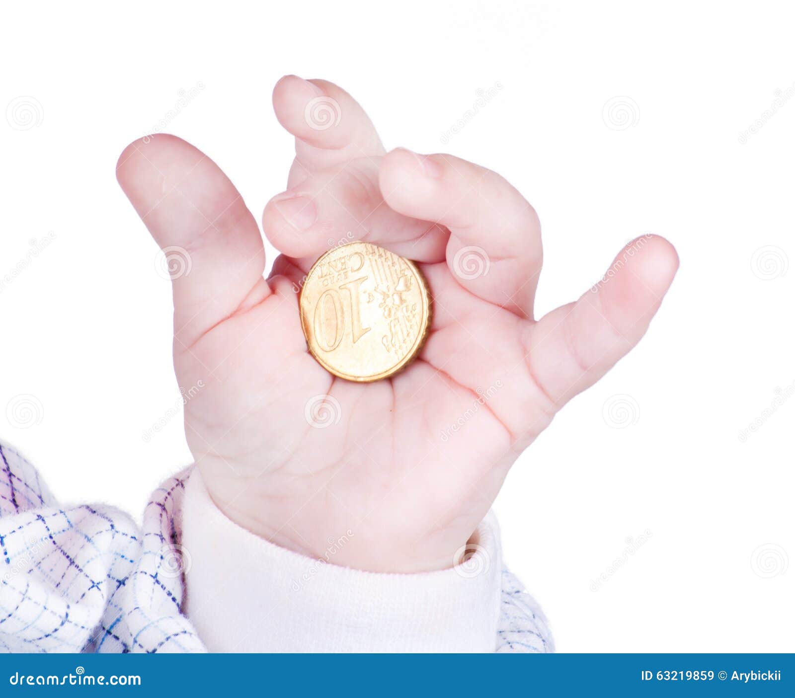 Hand hold a coin stock image. Image of europe, earning - 63219859