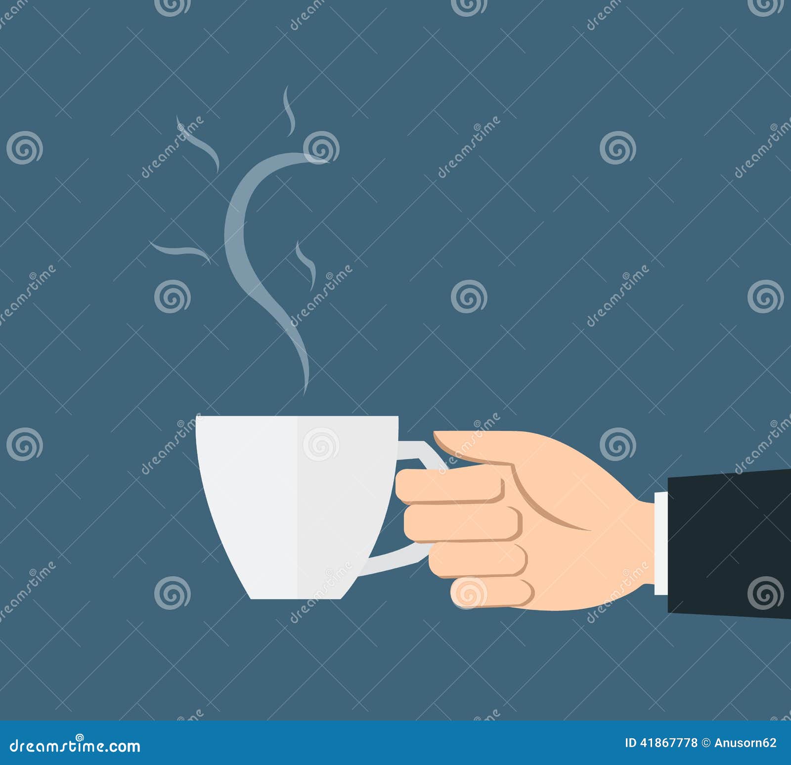 Cup Of Hot Coffee With Steam. Vector Set Of Smoke, Steam, Vapour ...