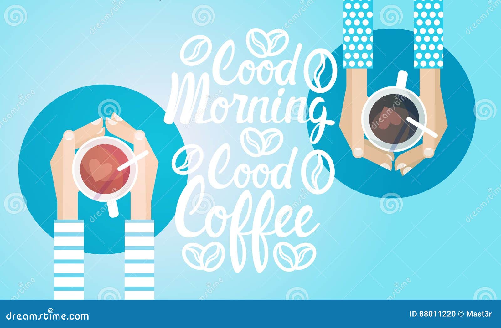 Hand Hold Cup Tea Coffee Break Morning Beverage Banner Stock Vector ...