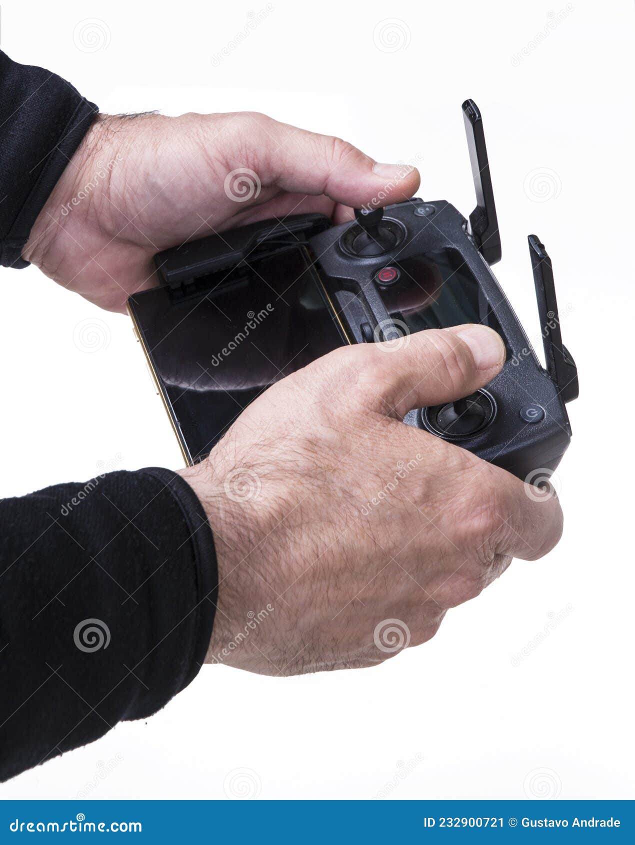 Hand Hold Driving Drone Controller Stock Image - Image of concept ...