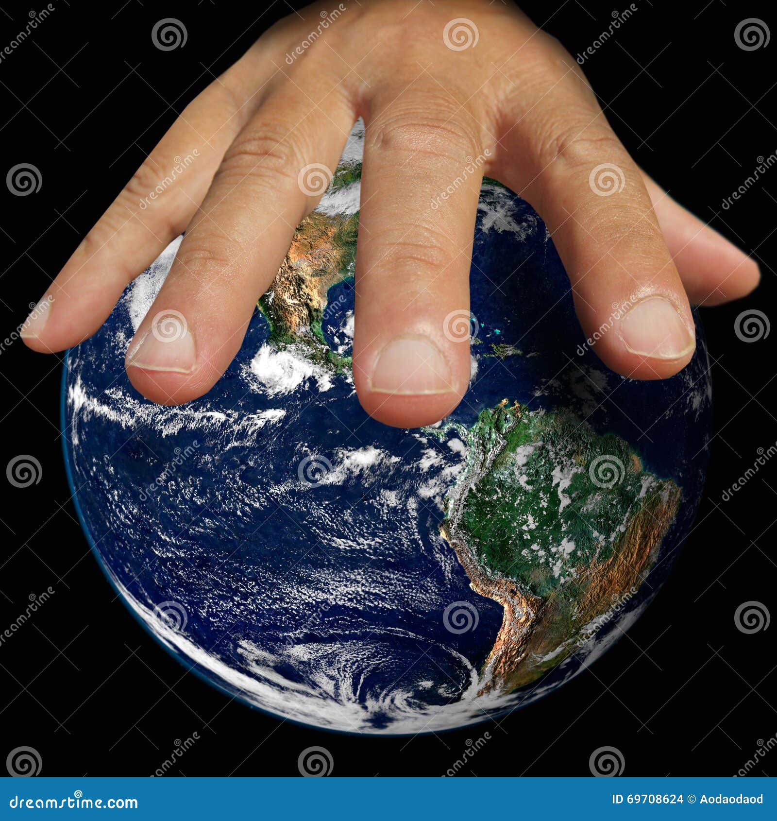Hand Hold the Earth ,including Elements Furnished by NASA Stock Photo ...