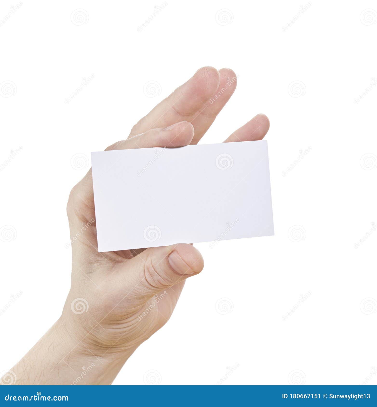 Hand Hold Empty Card on White Background Stock Image - Image of black ...