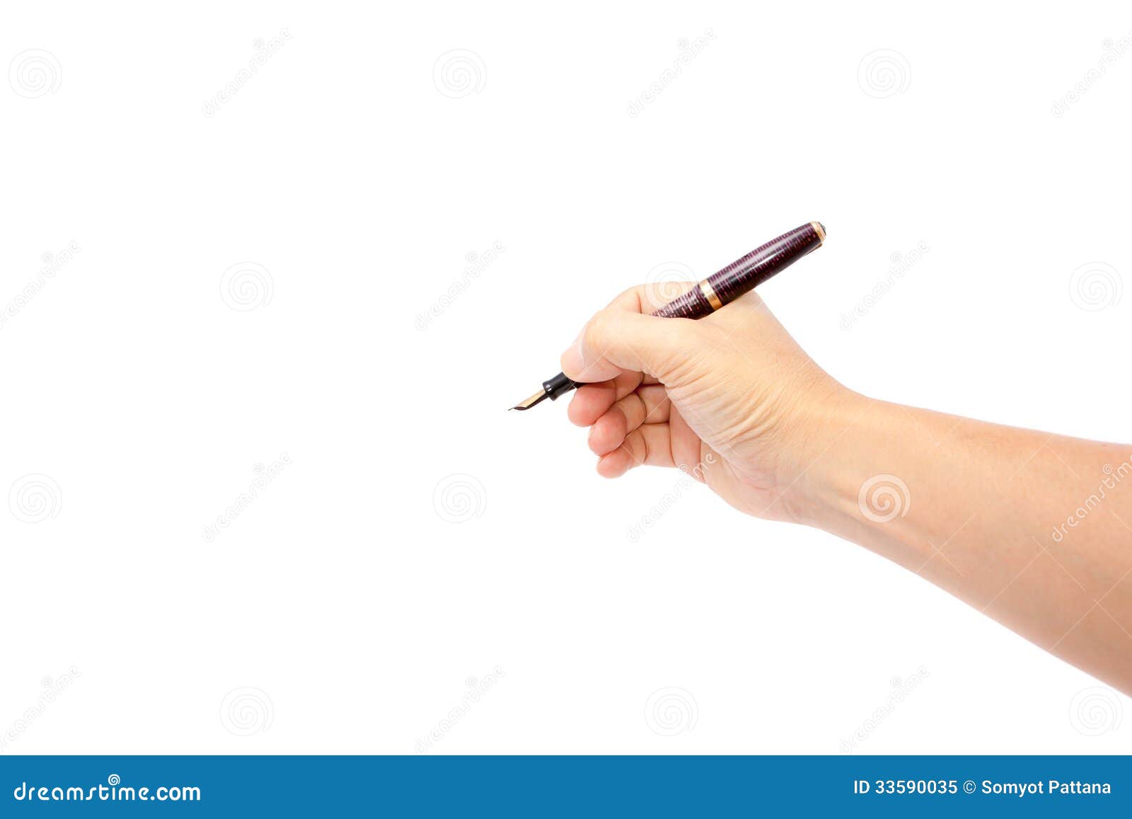 Hand hold a fountain pen stock image. Image of hand, copy - 33590035