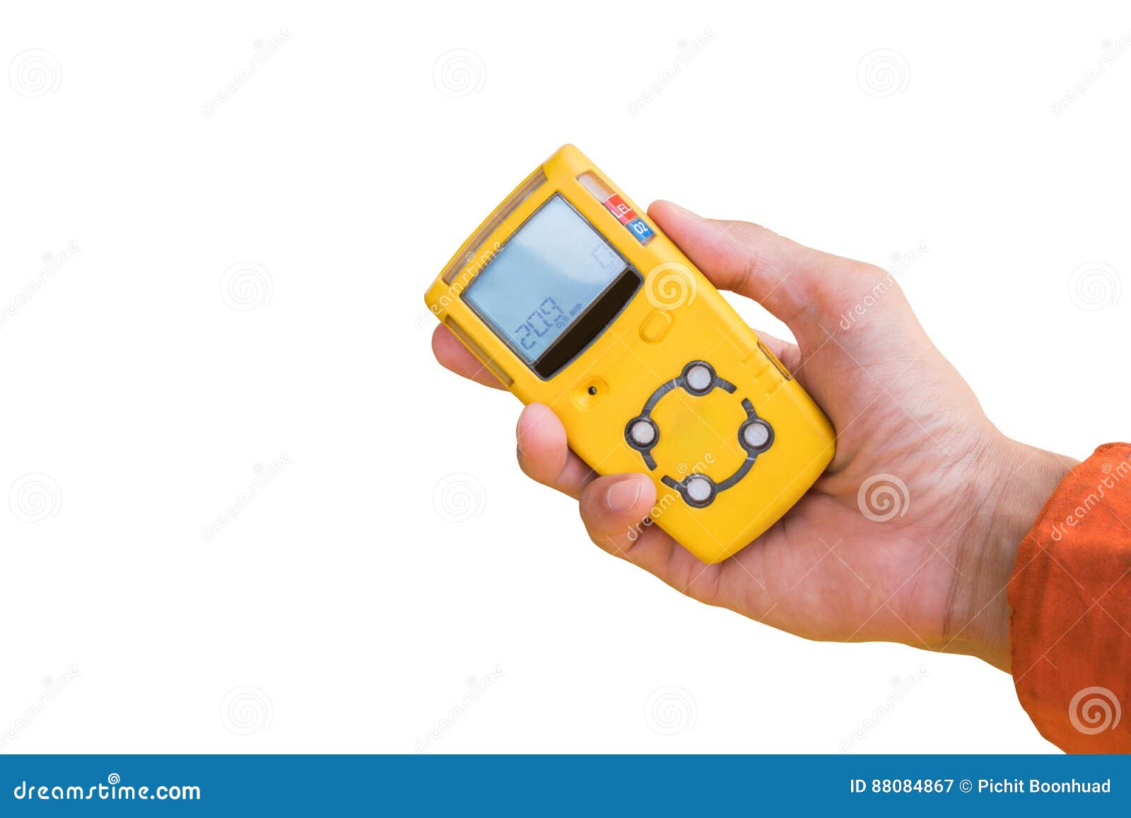 Hand Hold Gas Detector for Check Gas Leak Isolate on White Stock Image ...