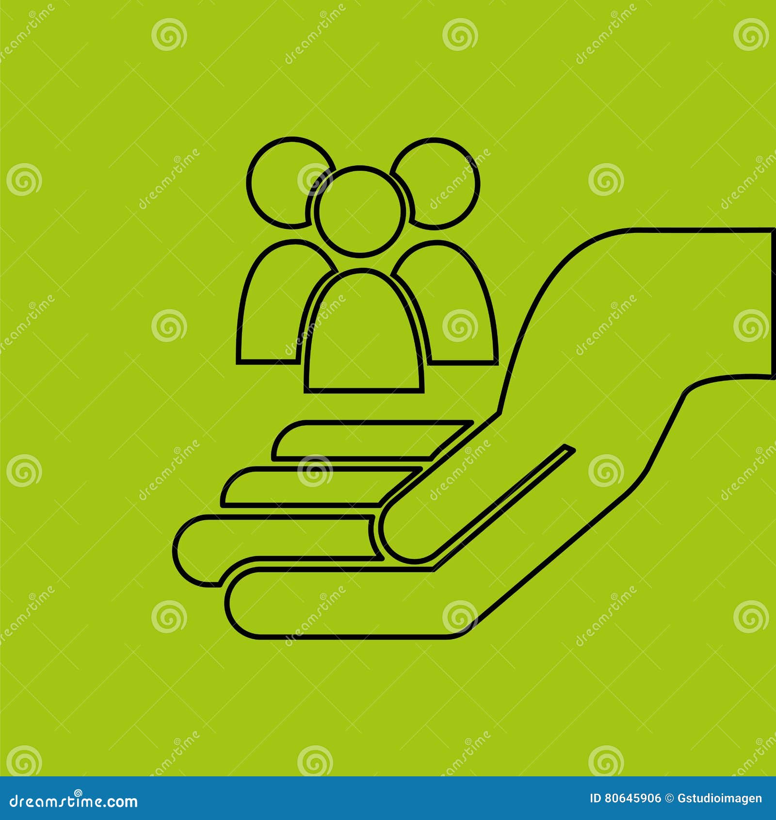 Hand Hold Group Person E-commerce Icon Stock Vector - Illustration of ...