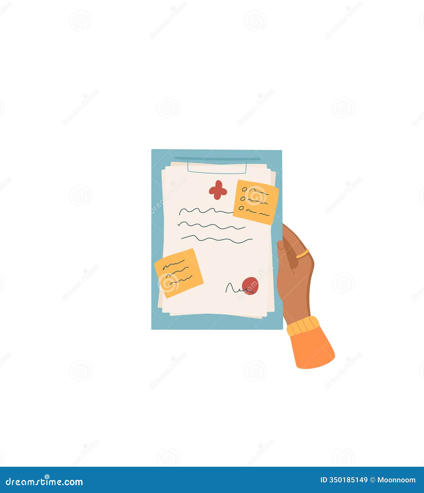 Hand Hold Handwritten Letter and Note Stock Illustration - Illustration ...