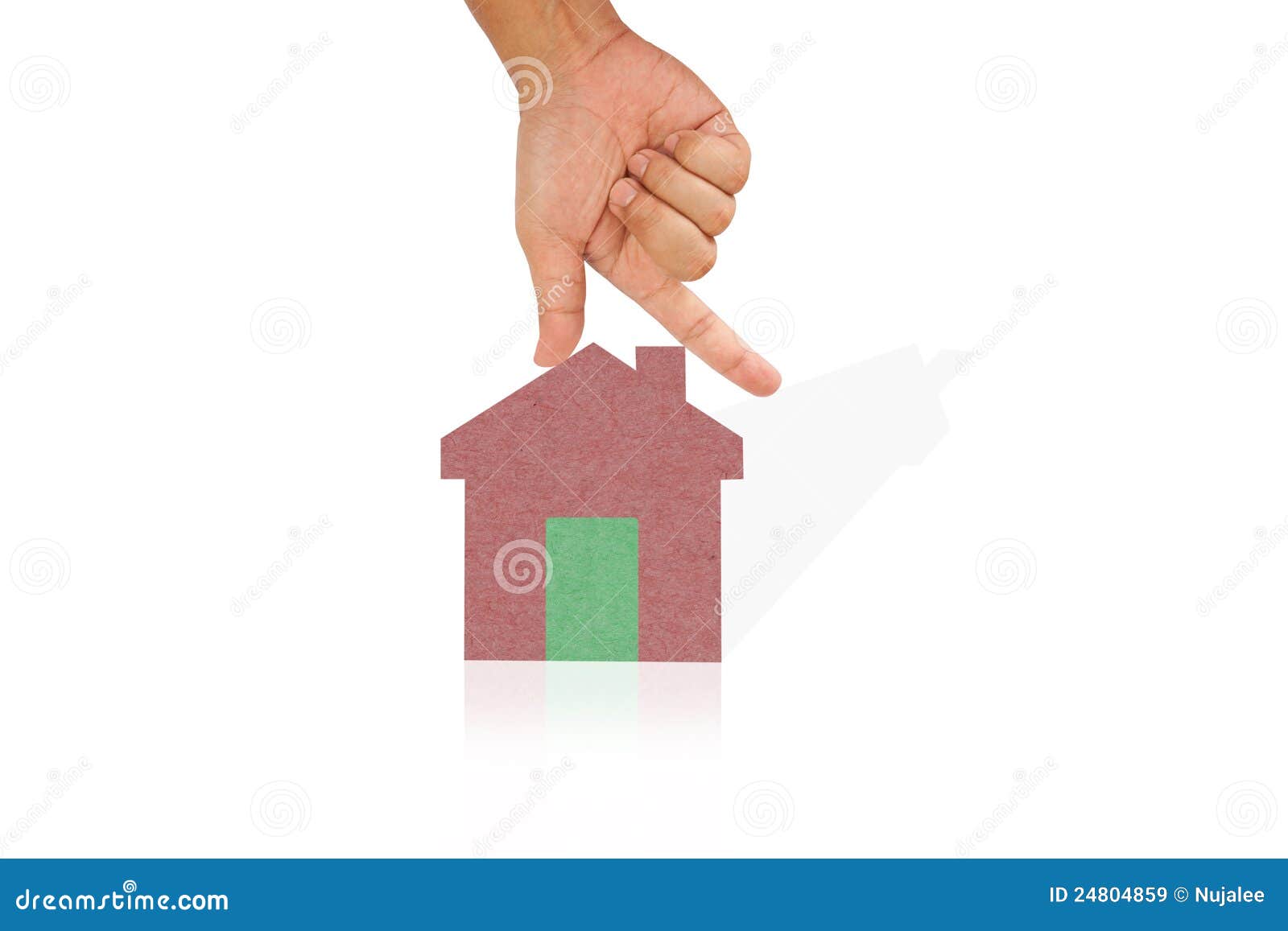 Hand hold house stock illustration. Illustration of construction - 24804859