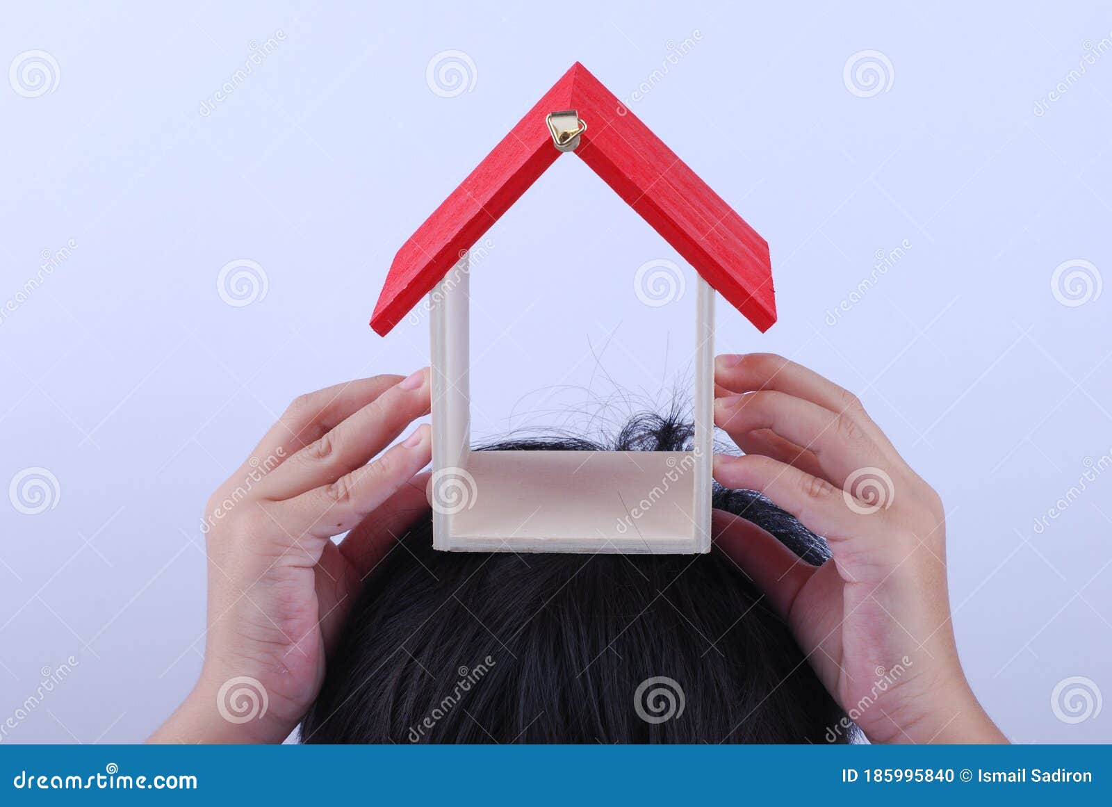 Hand Hold House on White Background Stock Photo - Image of family ...