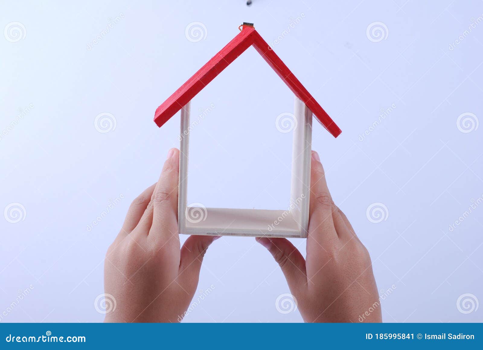 Hand Hold House on White Background Stock Image - Image of design ...
