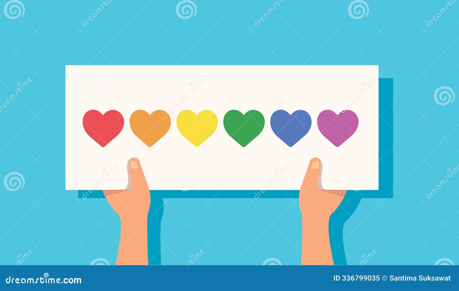 Hand Hold LGBT Pride Signs. Vector Illustration Stock Vector ...