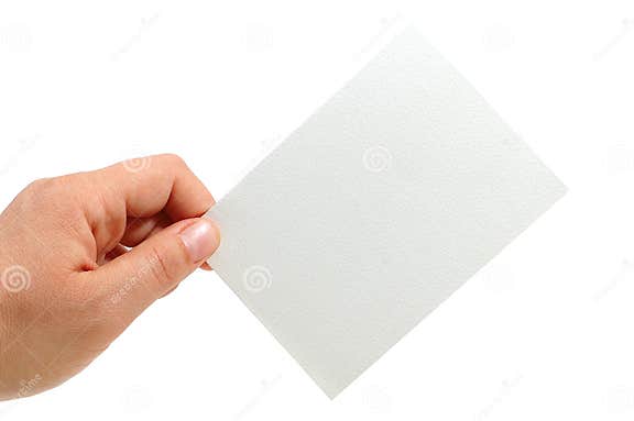 Hand hold a note card stock image. Image of identify, copyspace - 3527033