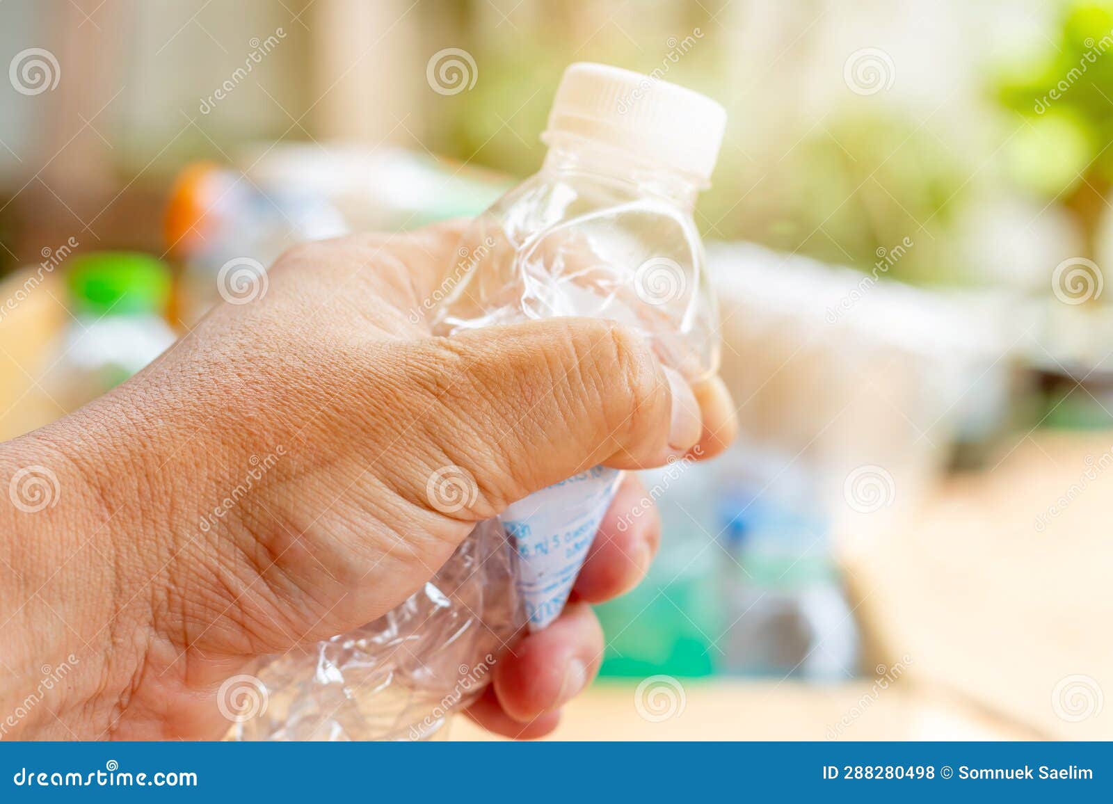 Hand Hold Old Plastic Bottles and Containers Set for Recycling,Rubbish ...