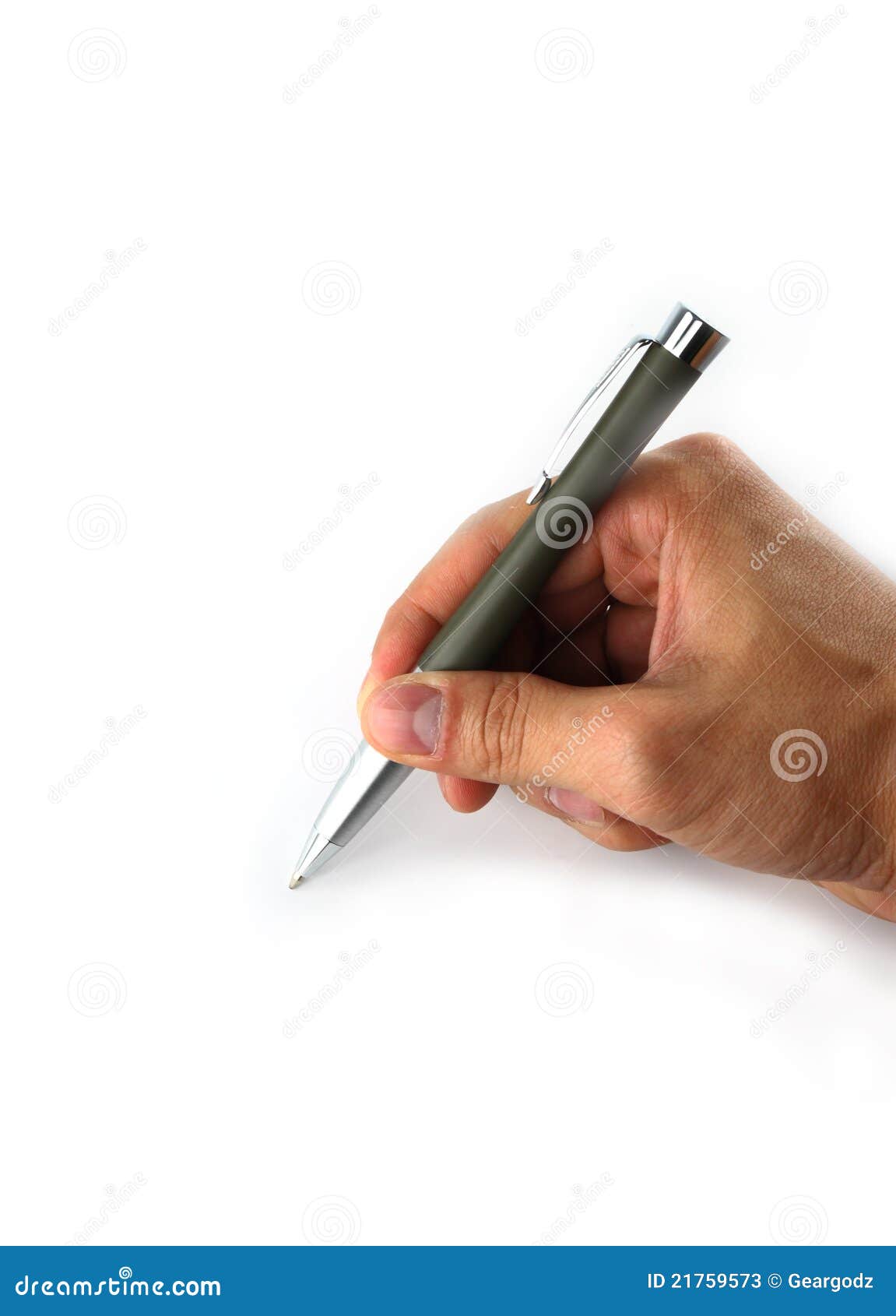 Hand hold a pen writing stock image. Image of office - 21759573