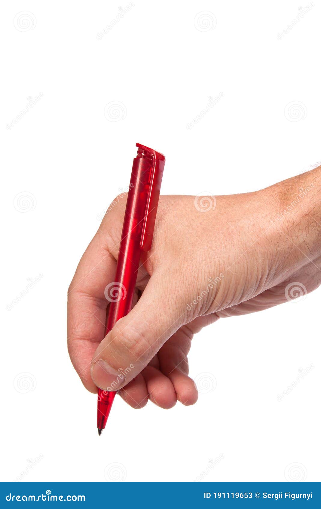 Hand Hold a Pen Writing on the White Stock Image - Image of abstract ...