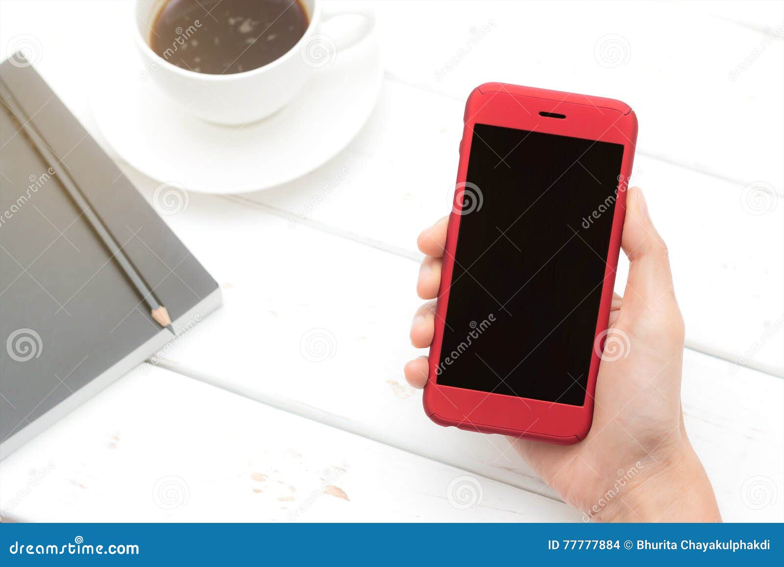 Hand Hold Phone Black Screen Stock Photo - Image of hold, display: 77777884