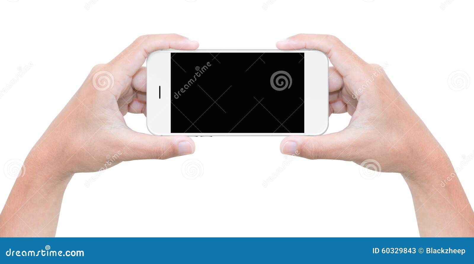 Hand Hold Phone Isolated on White with Clipping Path Stock Image ...