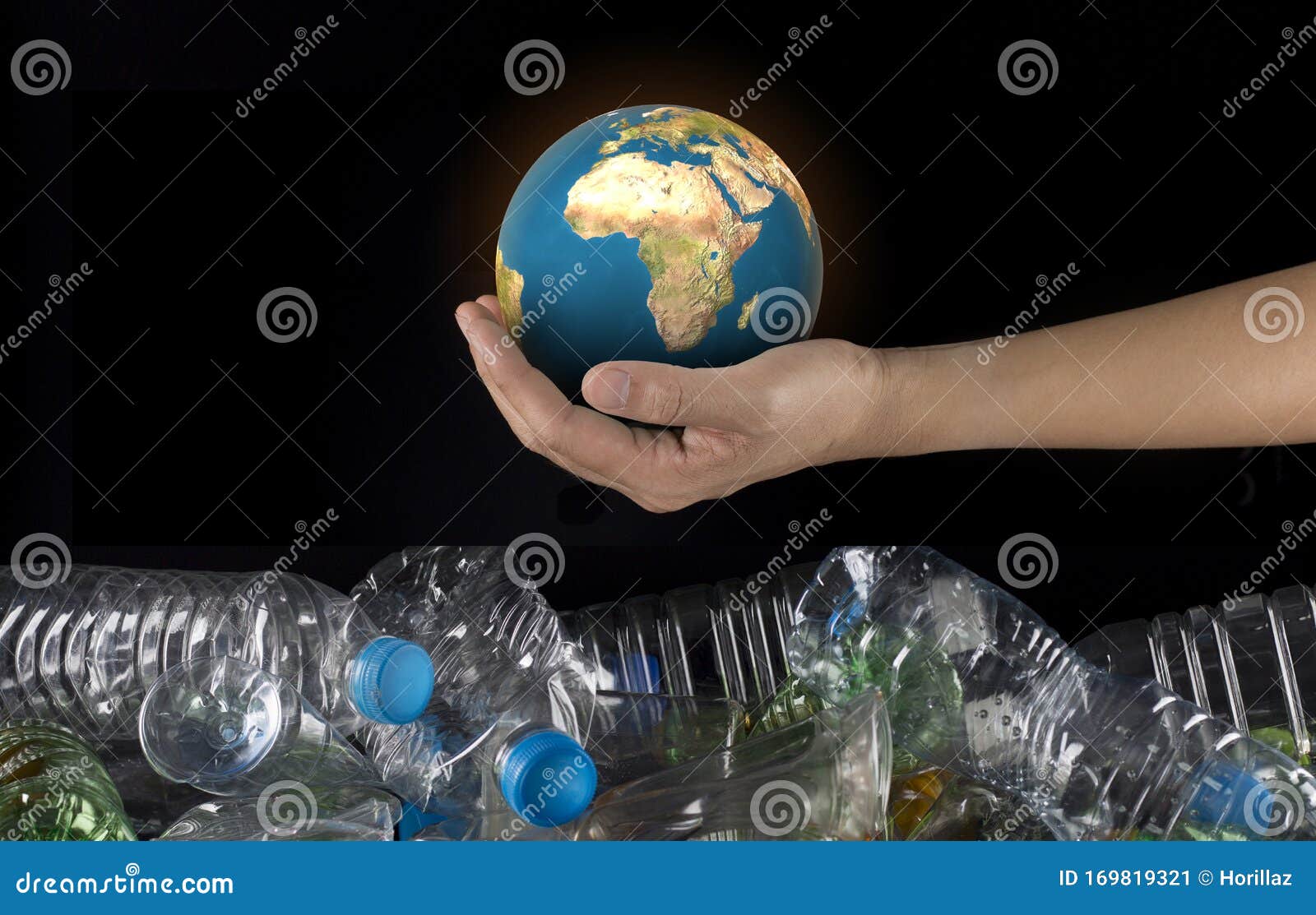 Hand Hold Plastic Bottles To Discard Stock Image - Image of melt, waste ...