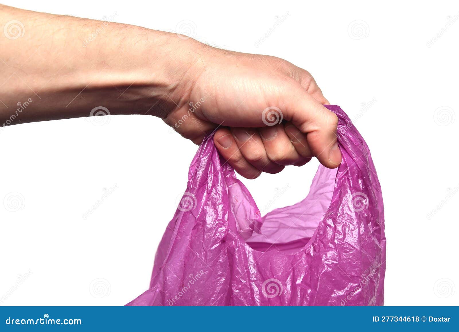 Hand Hold Plastic Package on White Background Stock Photo - Image of ...