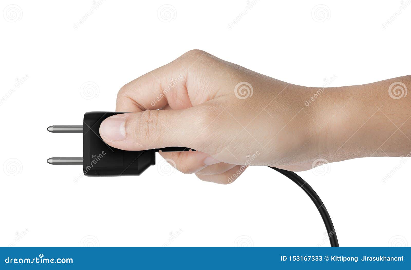 Hand hold plug stock image. Image of hand, power, adapter - 153167333