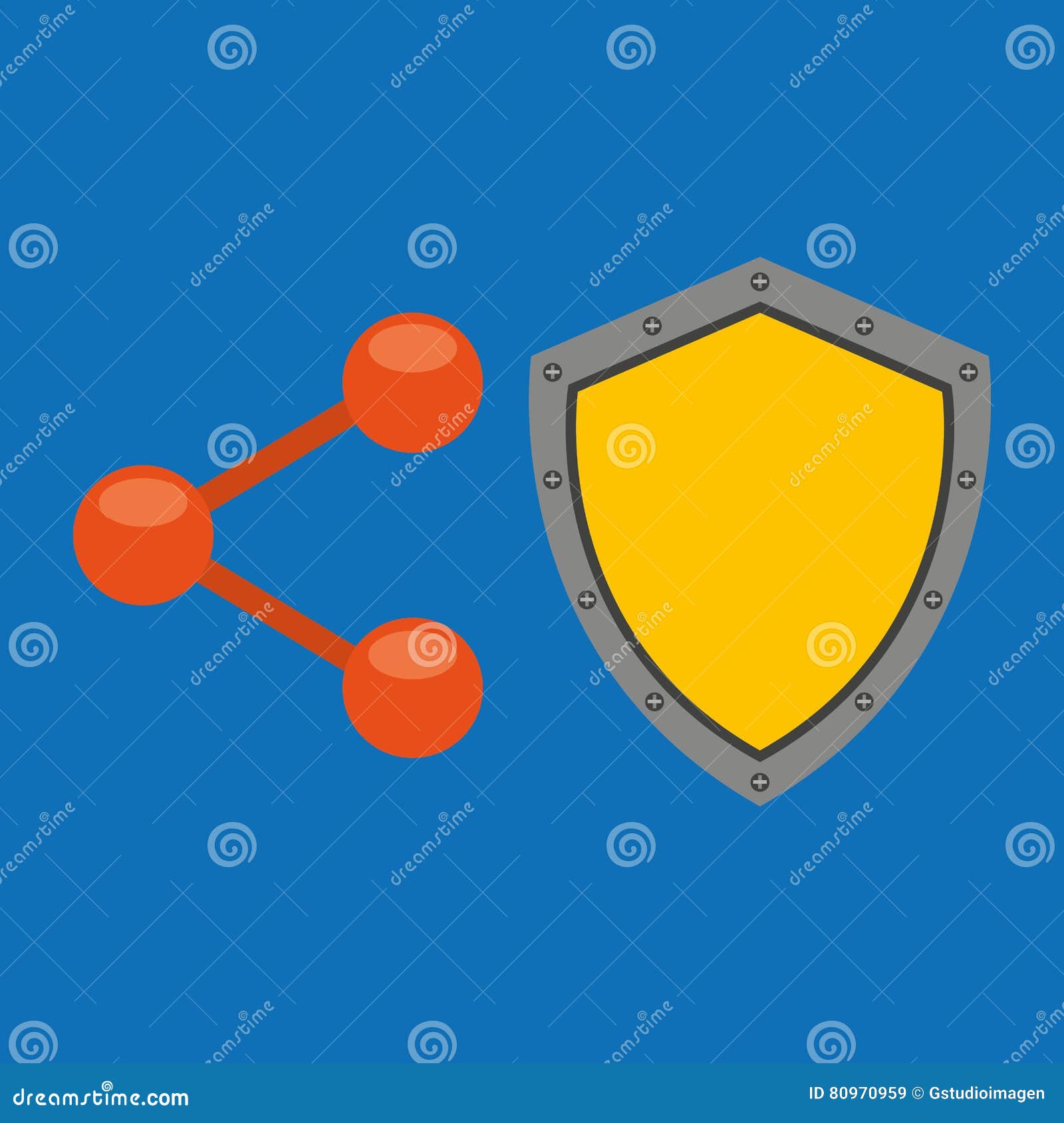 Hand Hold Protected Concept Share Shield Stock Vector - Illustration of ...