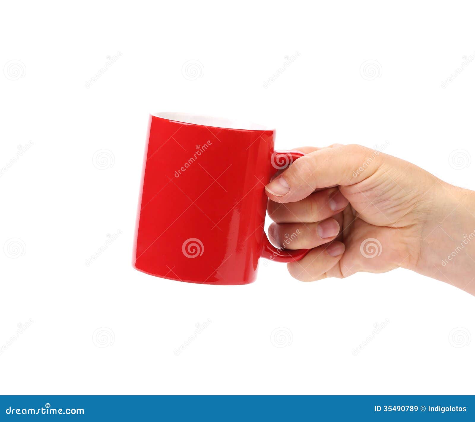 Hand Hold of Red Cup Isolated Stock Image - Image of color, hold: 35490789