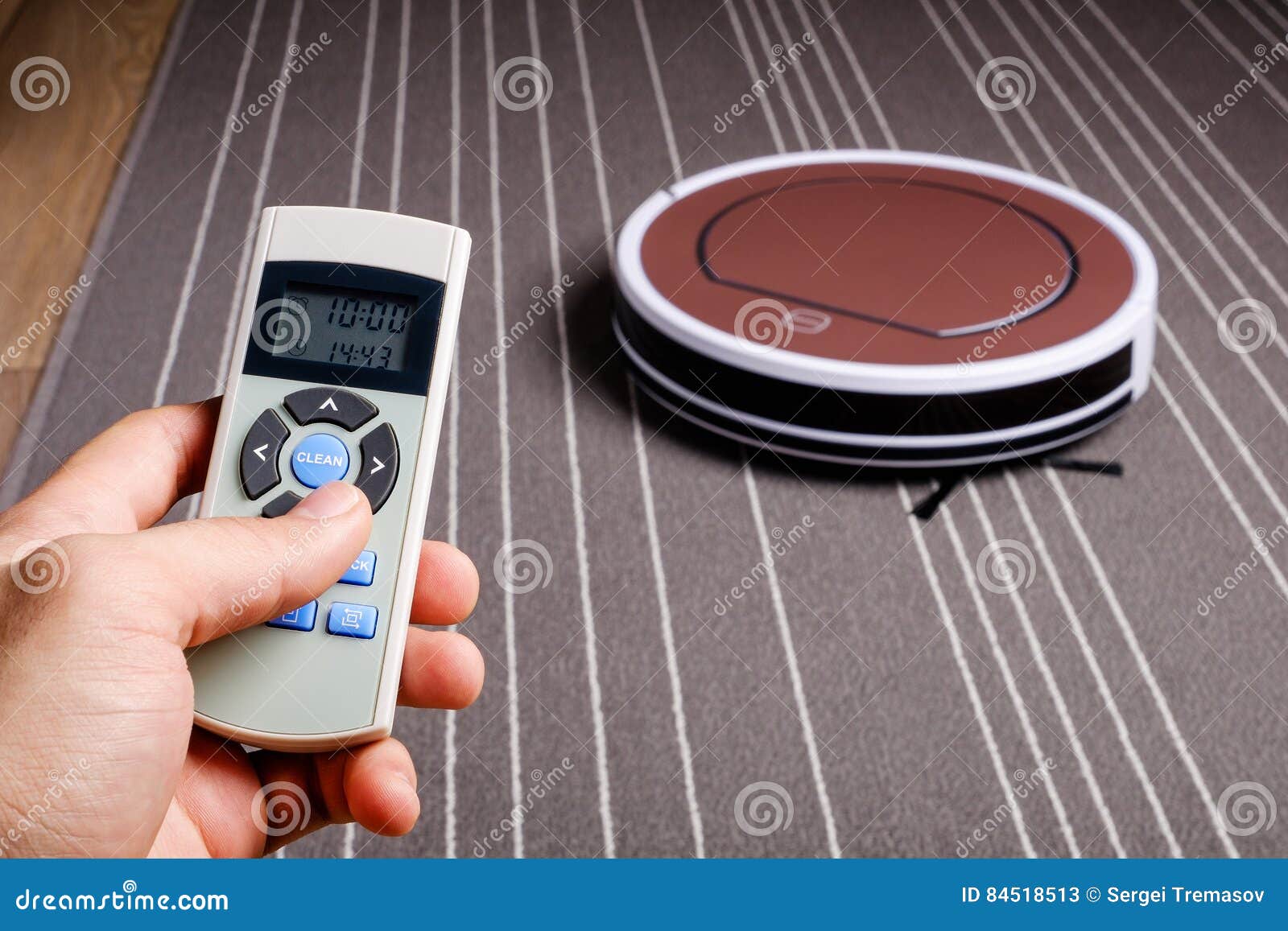 Hand Hold Remote Control for Robotic Vacuum Cleaner Stock Image - Image ...