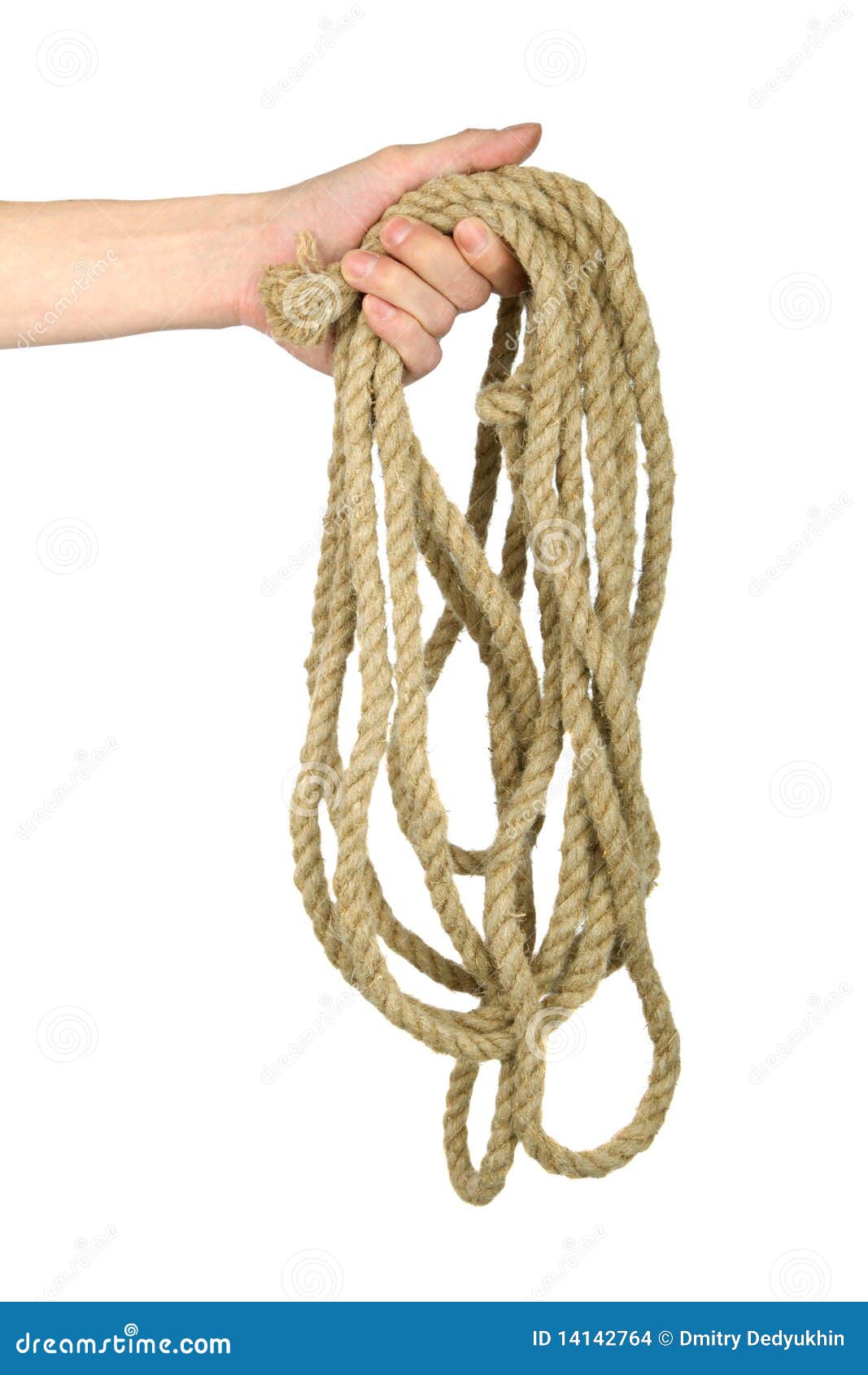 Hand hold rope stock photo. Image of rope, close, view - 14142764