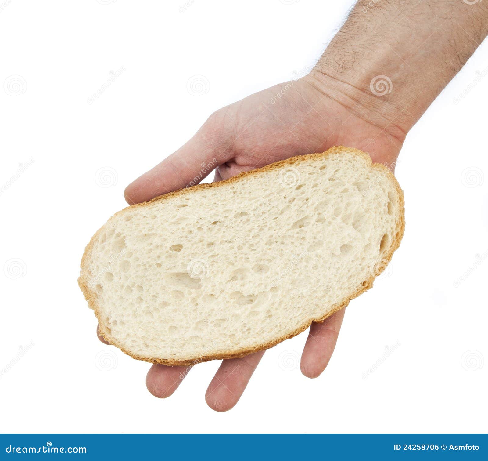 Hand Hold a Slice of Bread. Stock Photo - Image of precious, concept ...