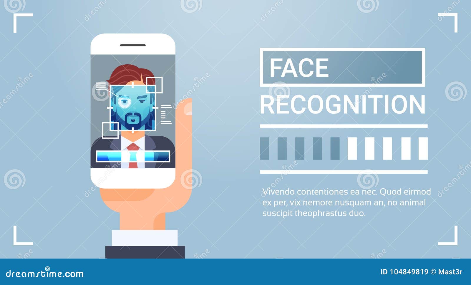 Hand Hold Smart Phone Scanning Male Iris Face Recognition Technology ... Hand Hold Smart Phone Scanning Male Iris Face Recognition Technology ...