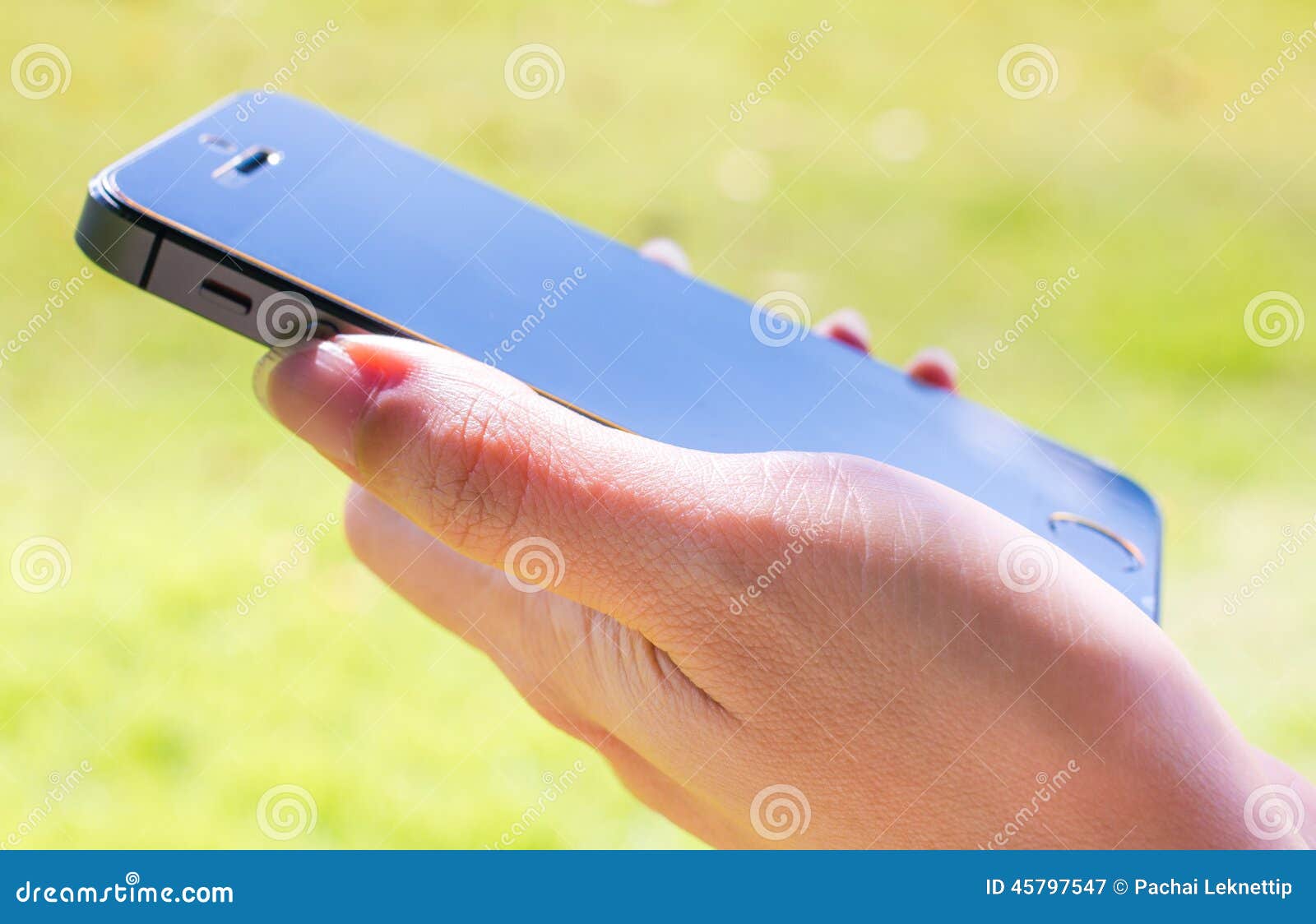 Hand Hold Smart Phone stock image. Image of mobile, smart - 45797547