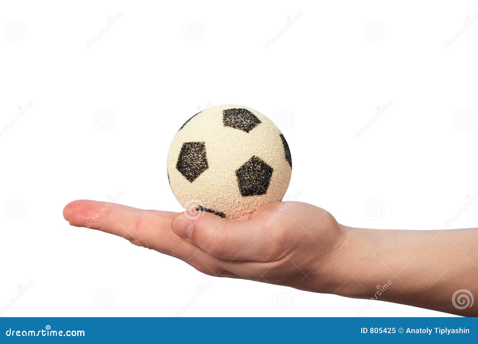 Hand hold soccer ball stock image. Image of association - 805425