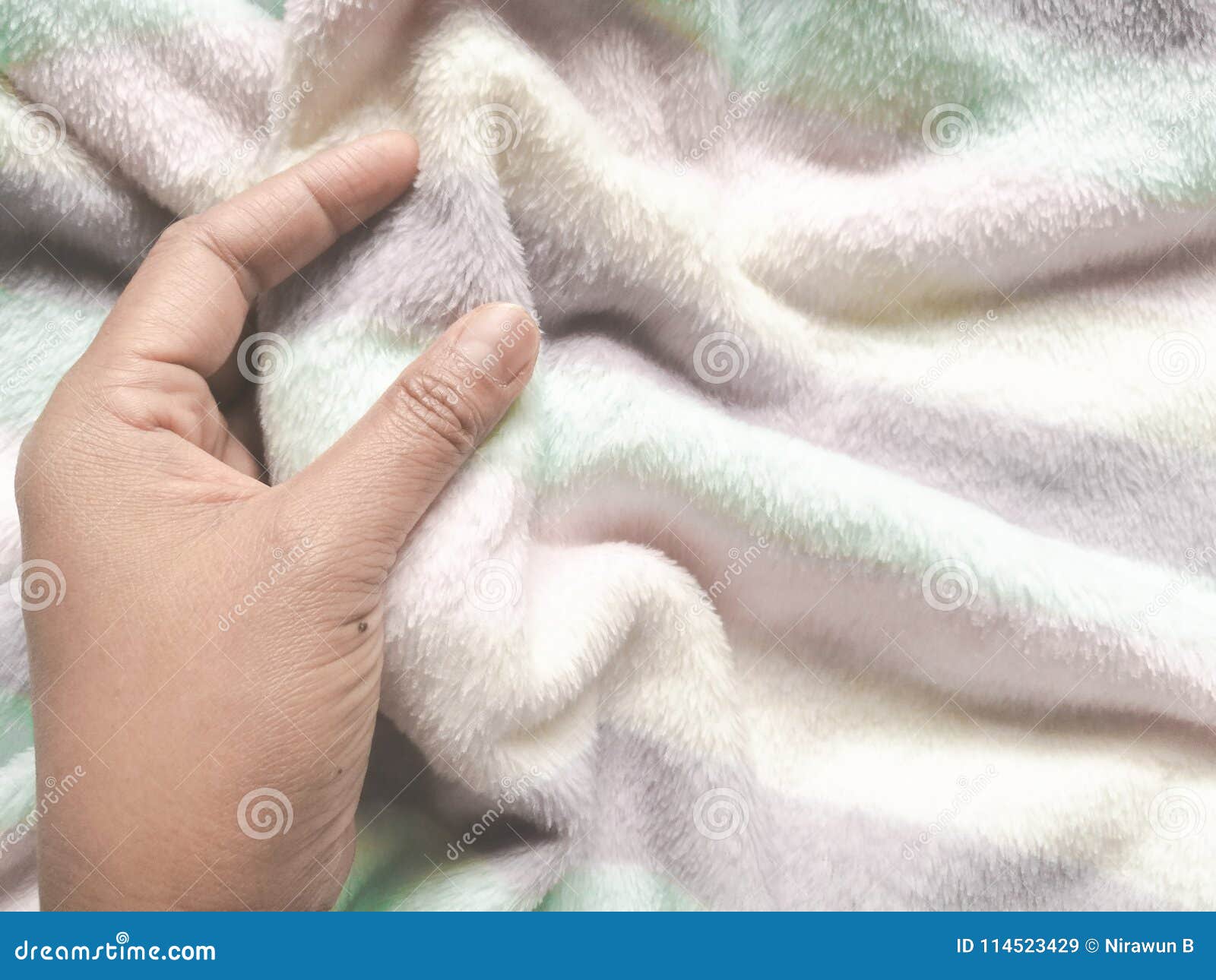 Hand Hold Soft Fabric, Fur, Feather and Wool Fabric Texture Background ...