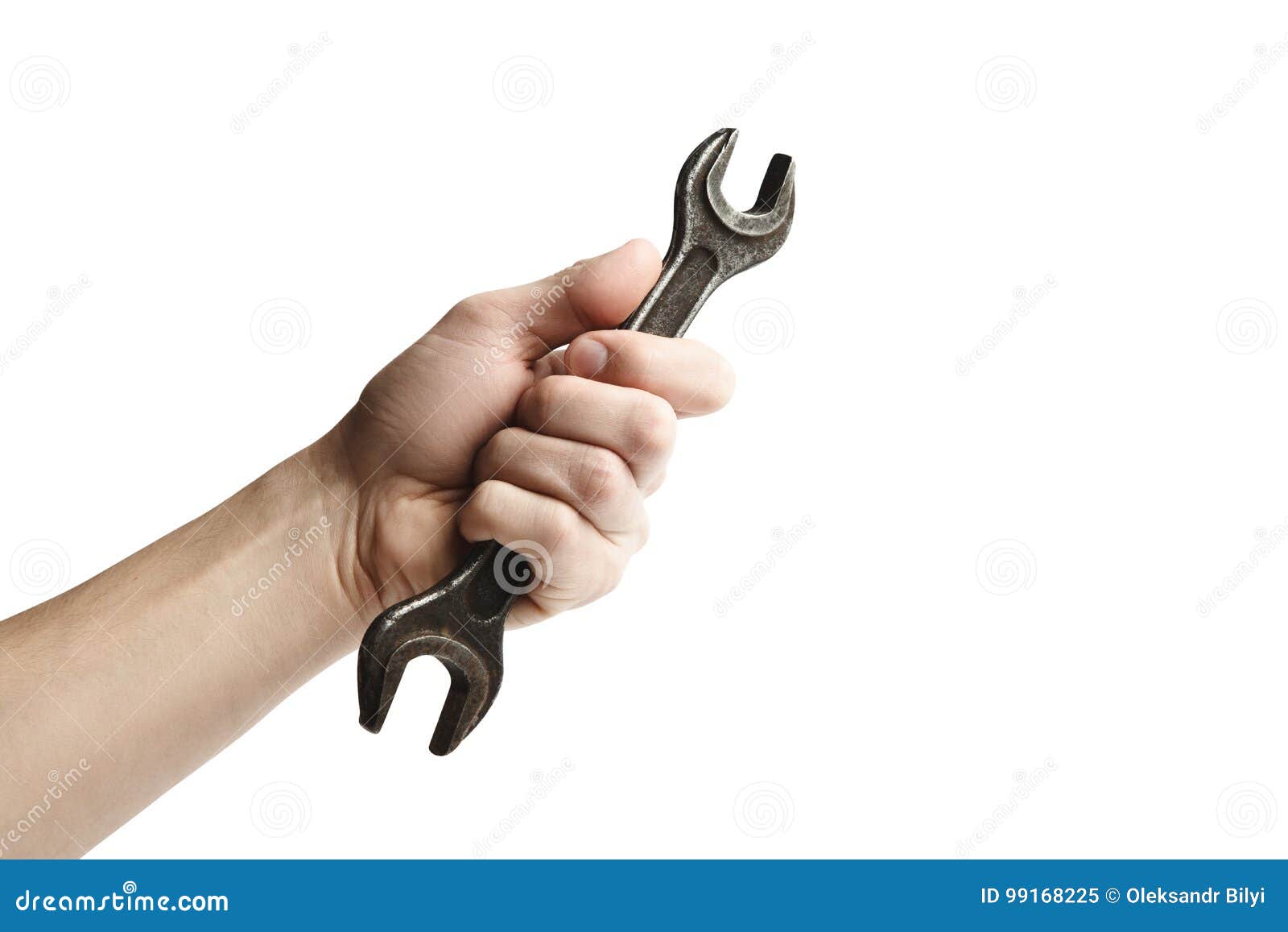 Hand Hold Spanner Tool in Hand Stock Image - Image of giving, industry ...