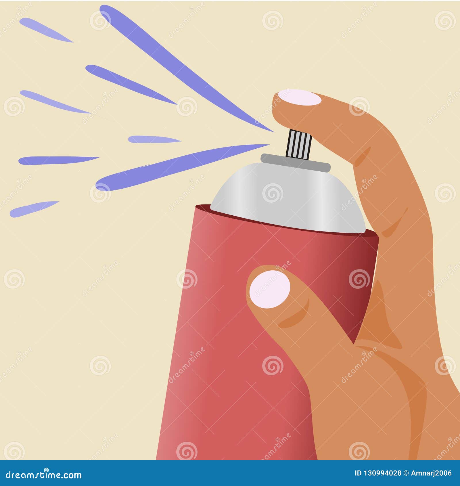 Hand Hold a Spray Bottle To Get Rid of Insects Stock Vector ...