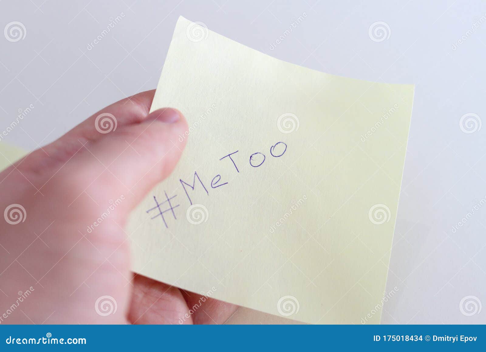 Hand Hold a Sticker Paper with Hand Drawn Text Stock Photo - Image of ...