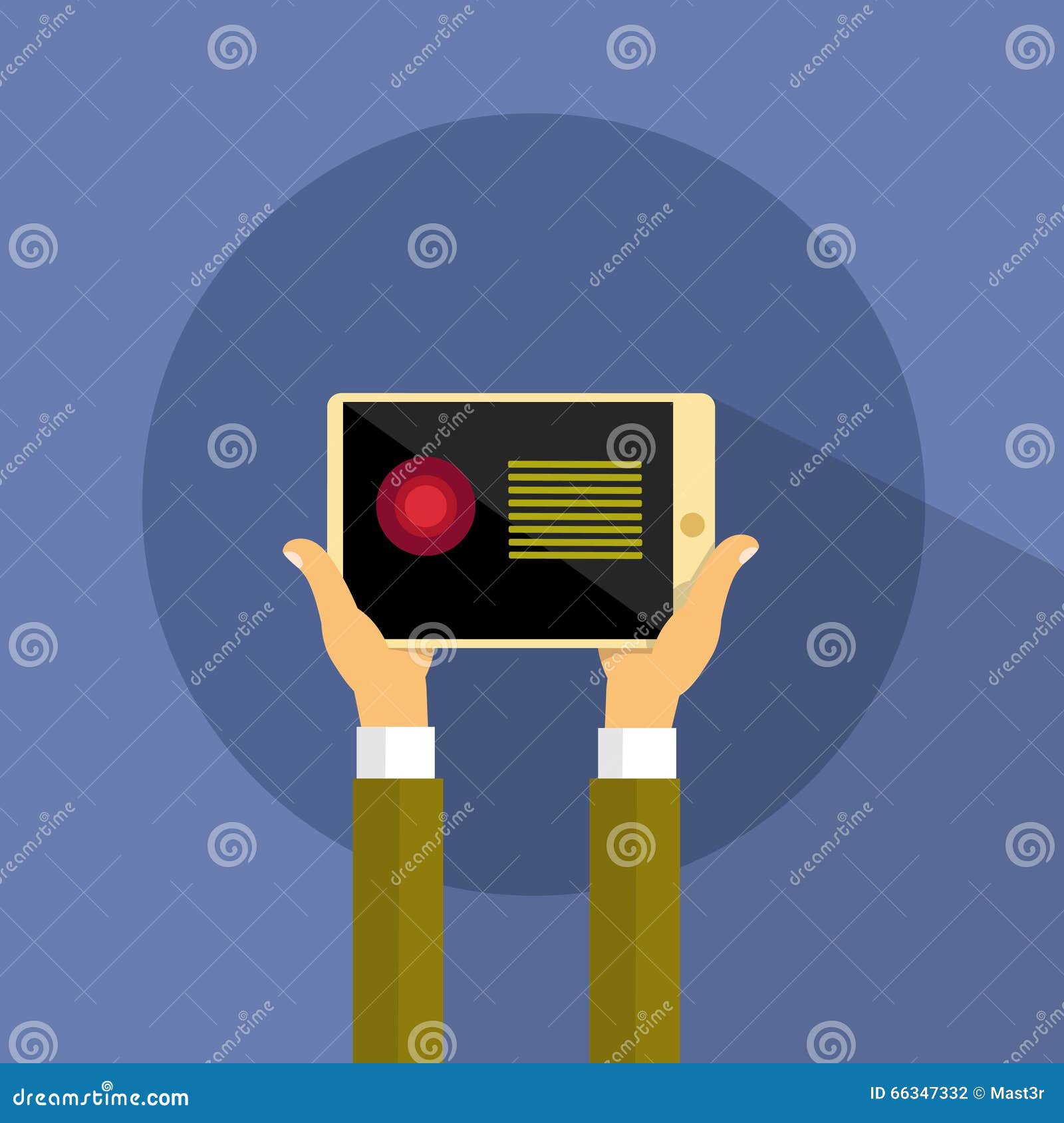 Hand Hold Tablet Computer Modern Device Stock Vector - Illustration of ...