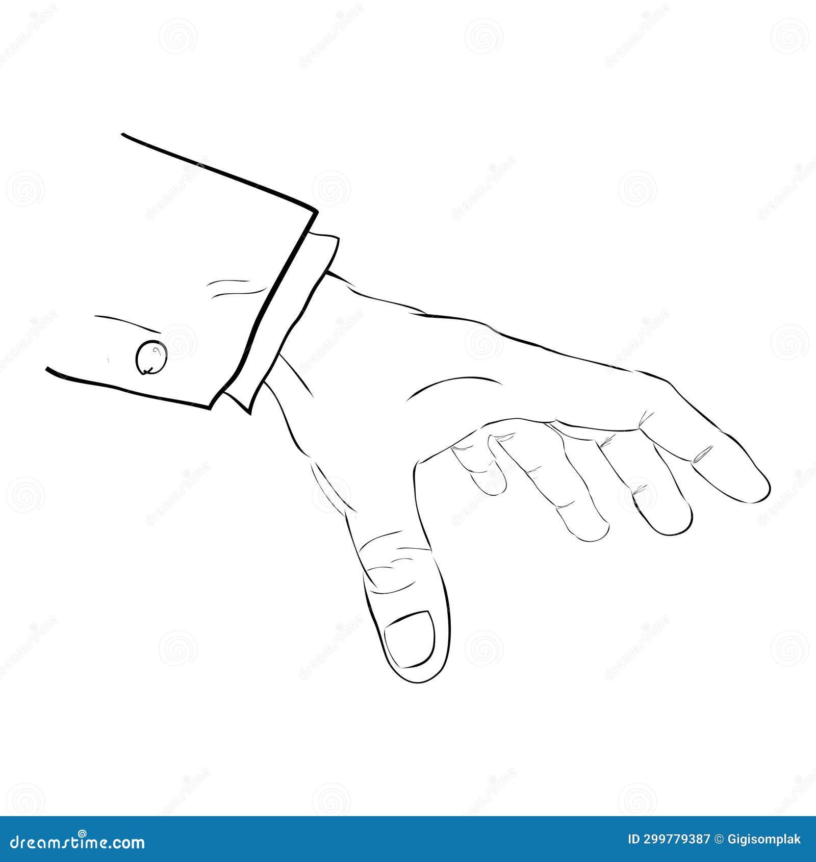 Hand Hold Take Receive Something, Simple Hand Draw Sketch Doodle Stock ...