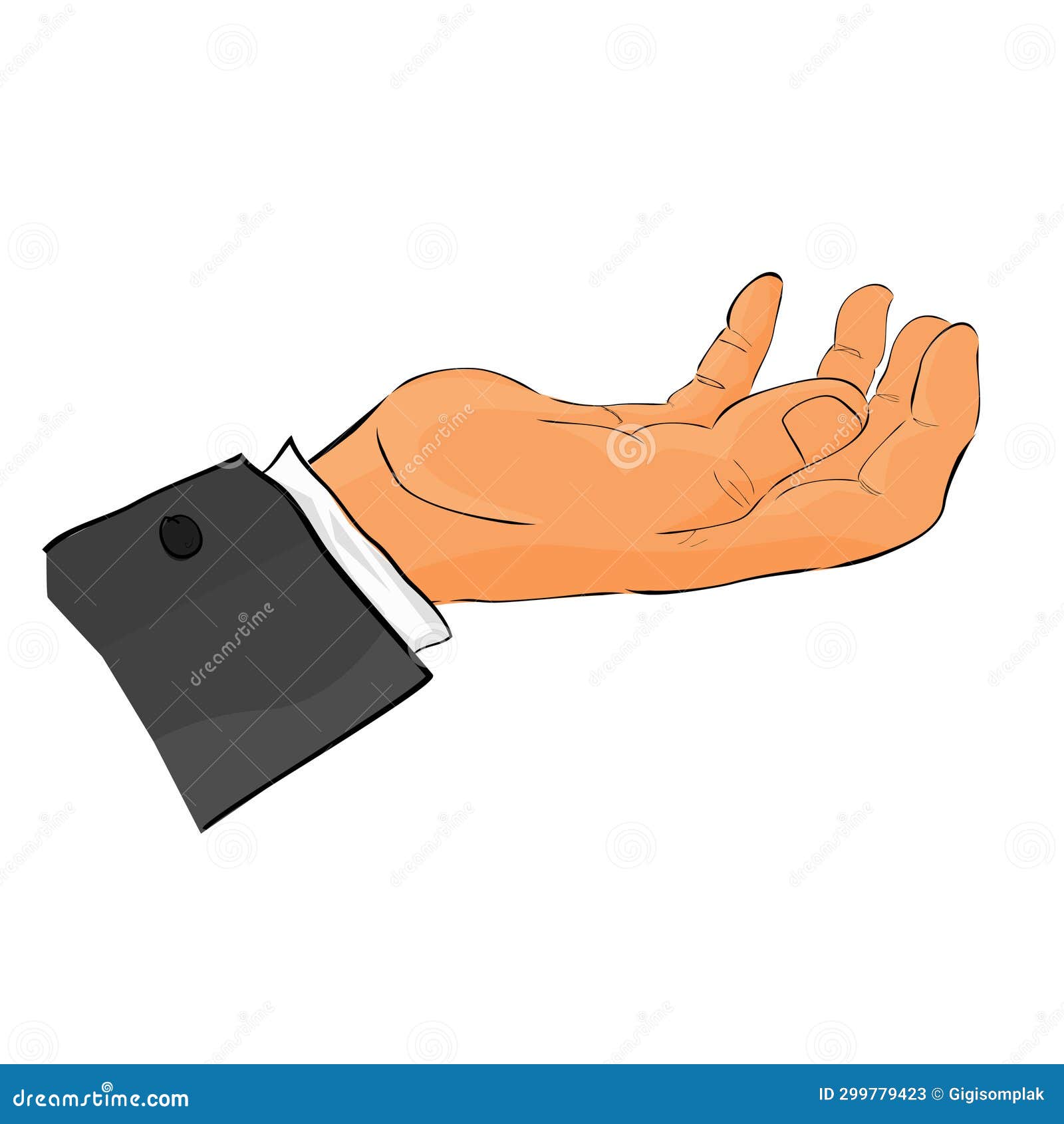 Hand Hold Take Receive Something, Simple Hand Draw Sketch Doodle Stock ...