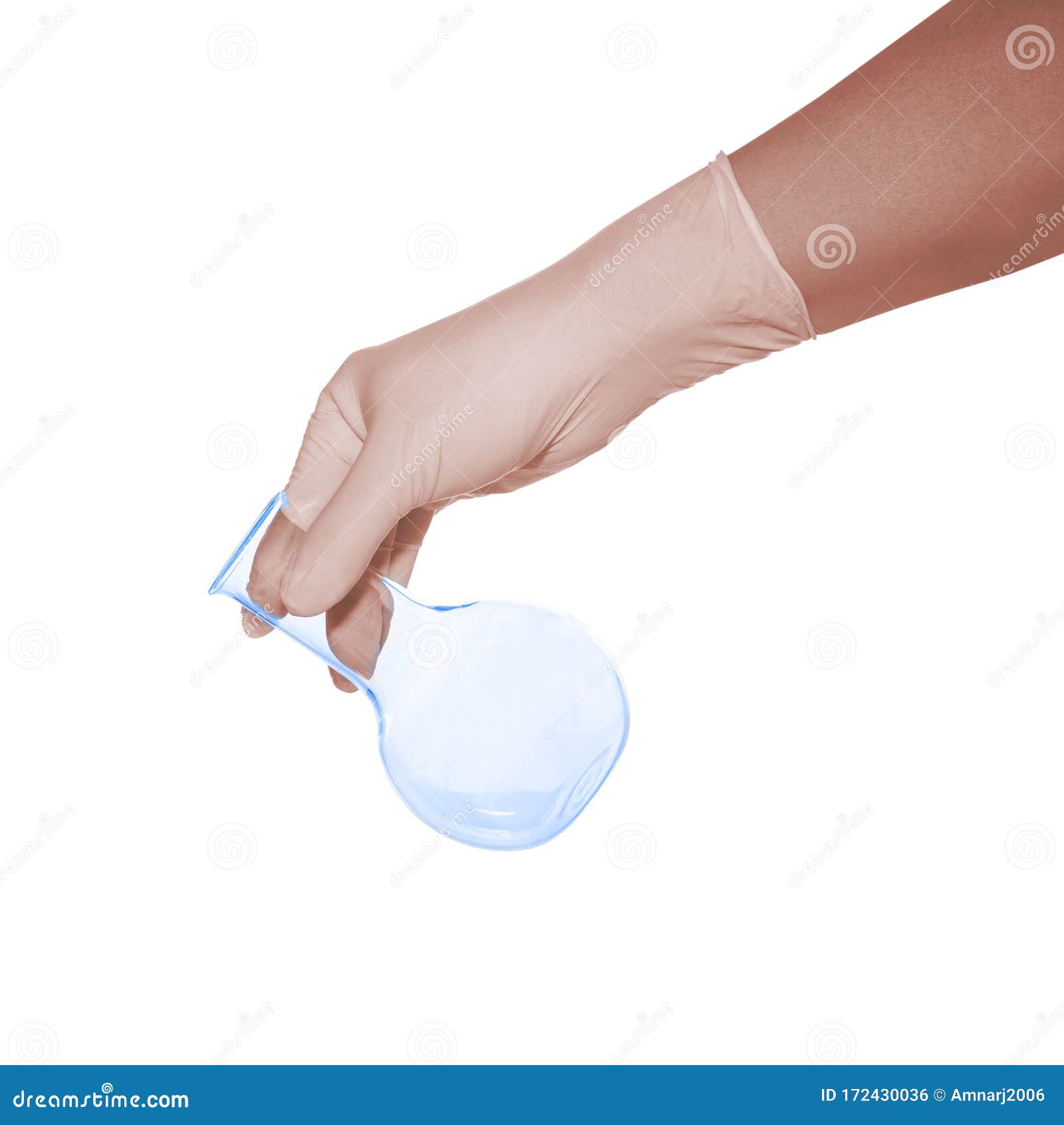Hand Hold a Test Tube on White Stock Photo - Image of glove, chemist ...