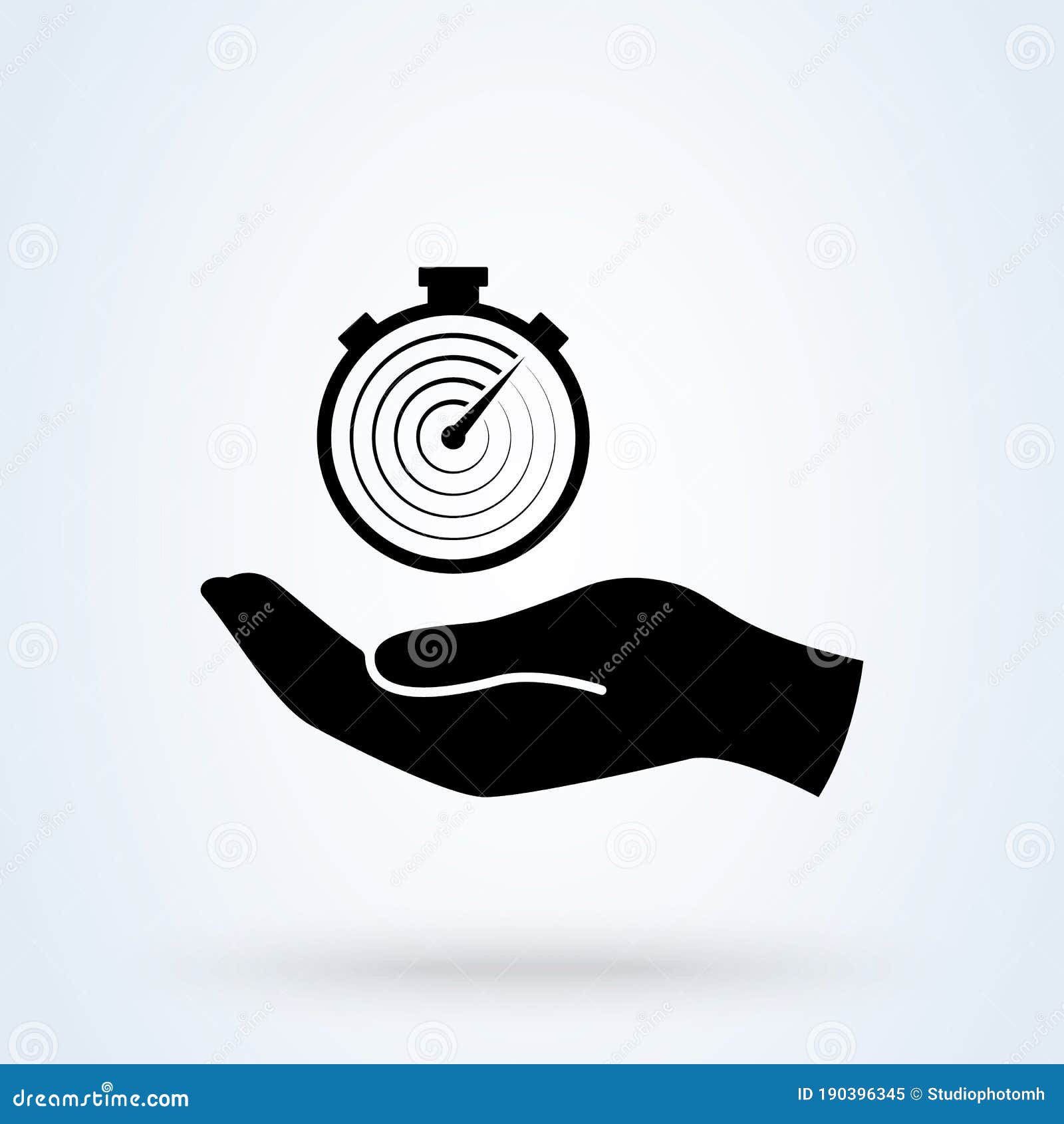 Hand Hold Time. Time Management Icon. Time Control, Planning or ...