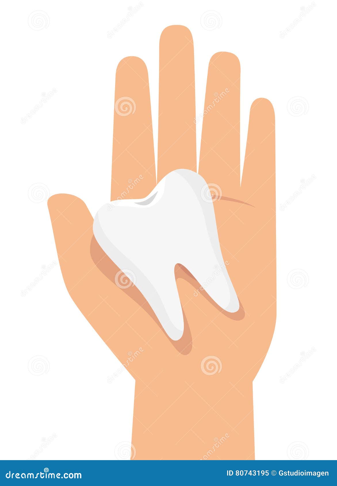 Hand hold tooth healthcare stock vector. Illustration of doctor - 80743195