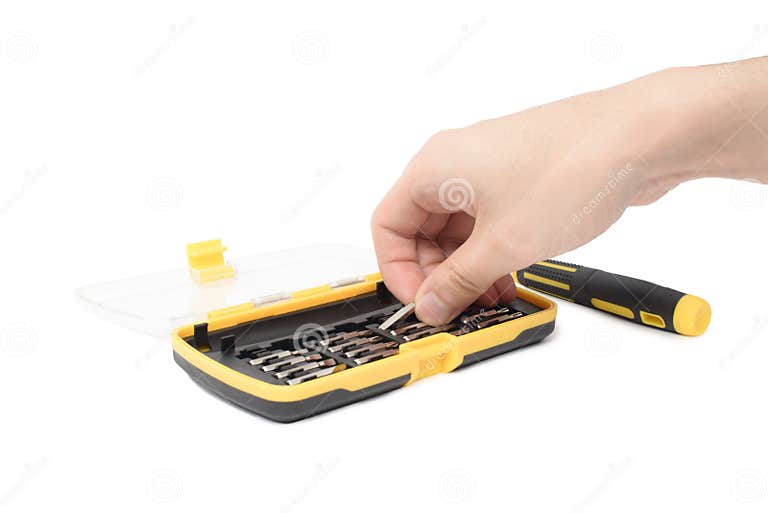 Hand Hold Variable Screwdriver Stock Photo - Image of install, metallic ...