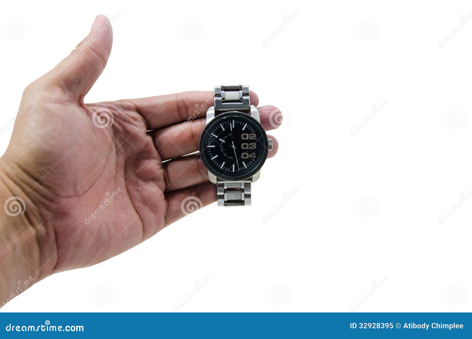 Hand hold watch stock image. Image of holding, fitness - 32928395