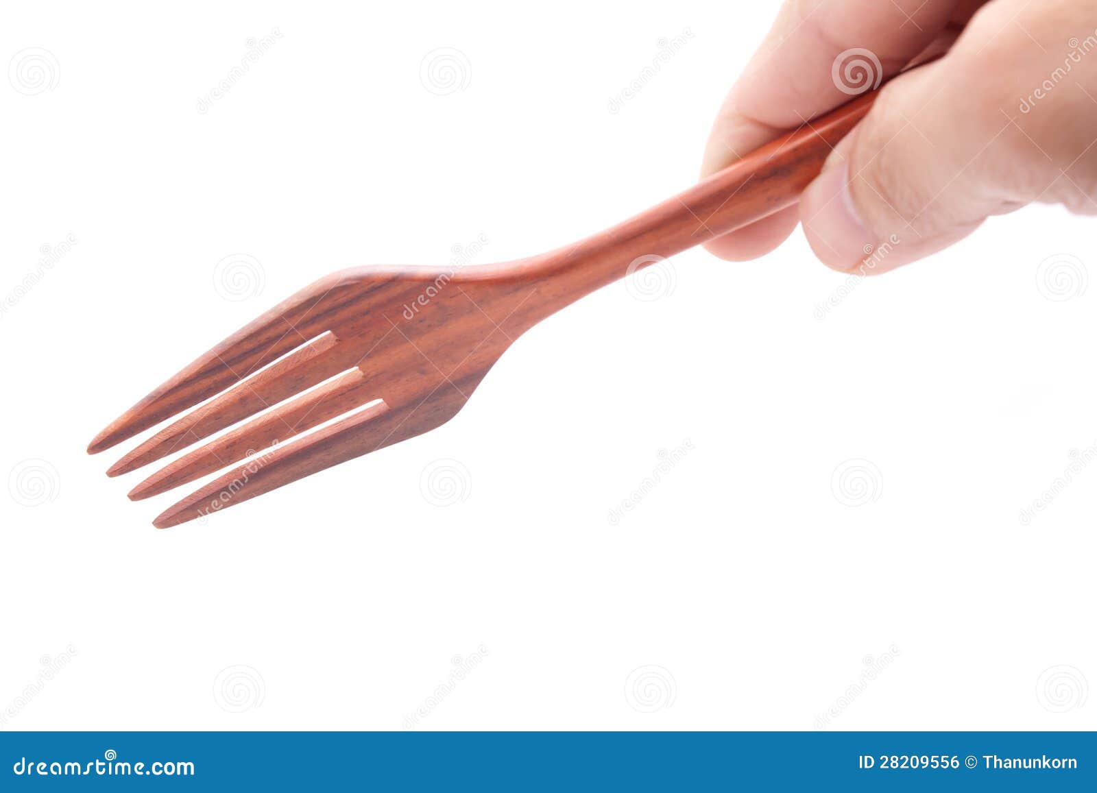 Hand hold wooden fork stock photo. Image of closeup, wooden - 28209556